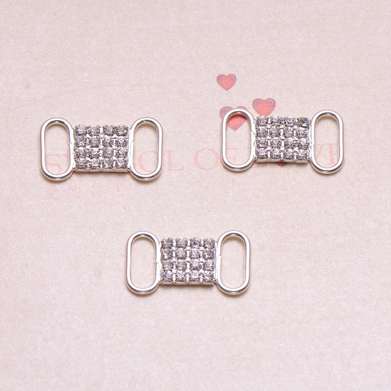 (J0382)115pcs/lot, 13mm bar,outer size:26mmx16mm, rhinestone buckle for ...