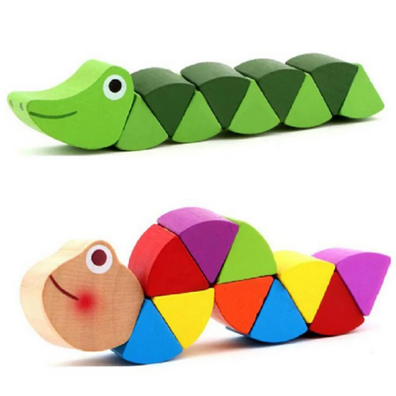 New Cute Colorful Insert Puzzles Infant Flexible Training Science ...