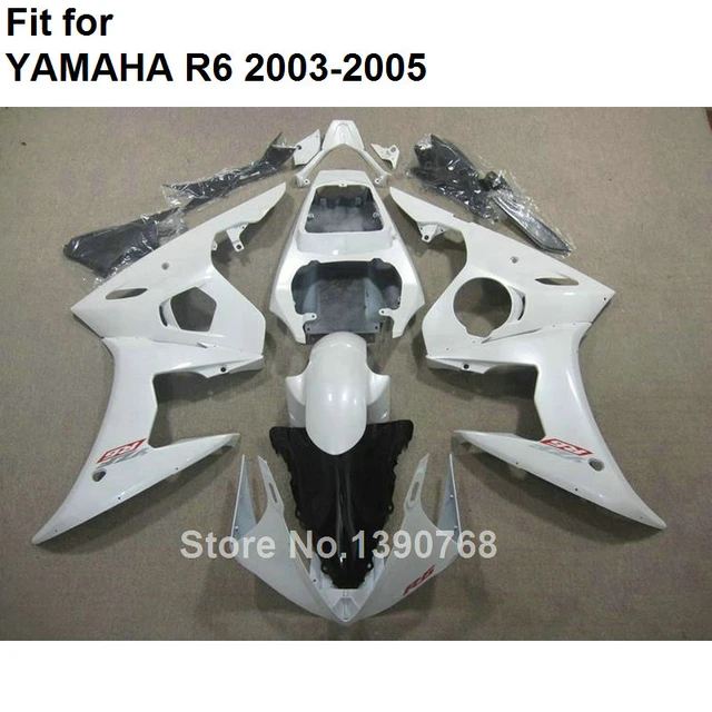 2005 Yamaha R6 White