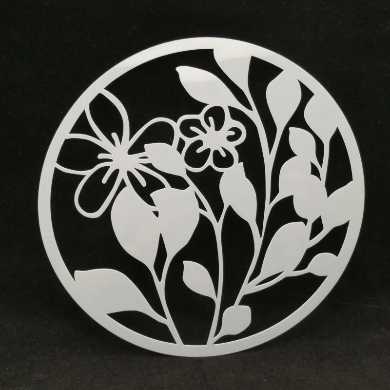 Flowers round Layering Stencil Drawing Color Spraying Stencil for Diy ...