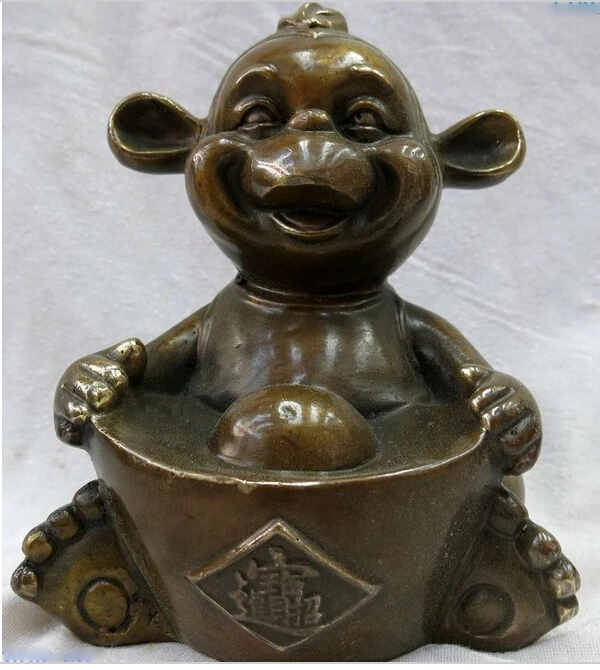 WBY 922+++China brass beautiful carved sculpture Feng Shui treasure ...