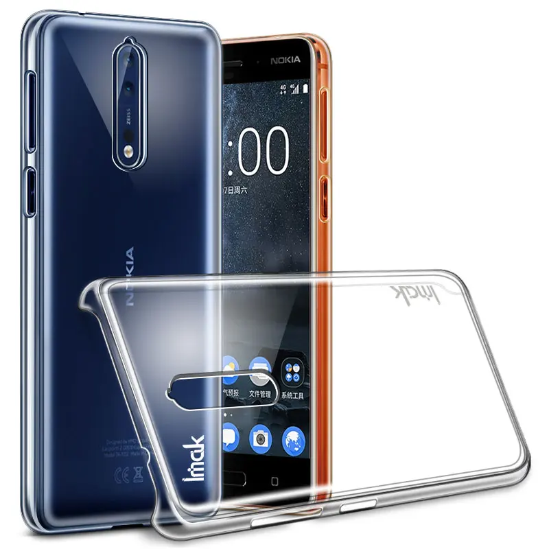 sFor Nokia 8 Case IMAK Transparent Crystal PC Plastic Hard Back Cover ...