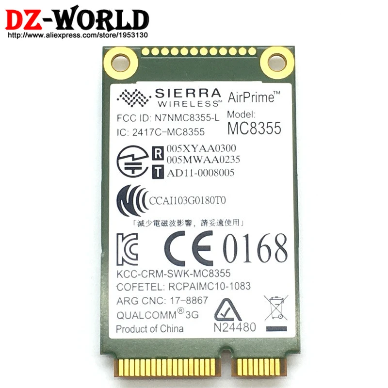 무선 네트워크 카드 언락 Gobi3000 MC8355 3G GPS WWAN, 씽크패드 X1 X121E X130E X131E X1 ...