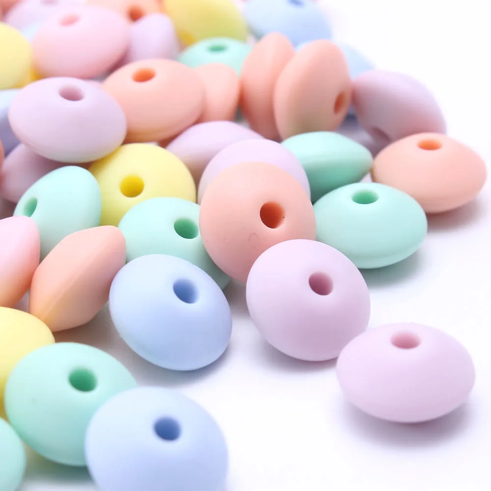 MHS-SUN-Candy-Color-Silicone-Chewing-Beads-12mm-UFO-Shape-Beads-50pcs ...