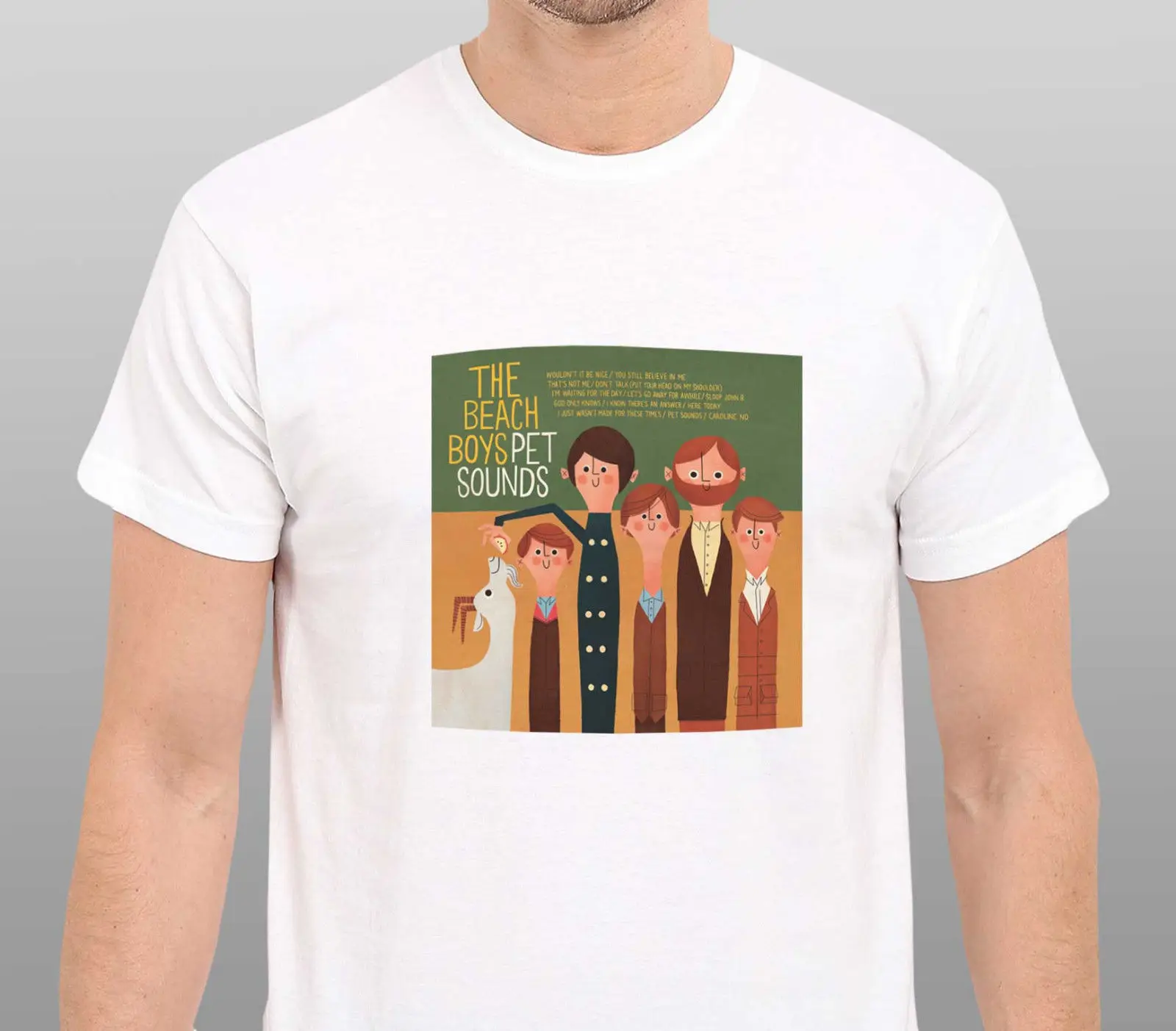 Limited The Beach Boys Pet Sounds Album Tour Men's White T Shirt Size S ...