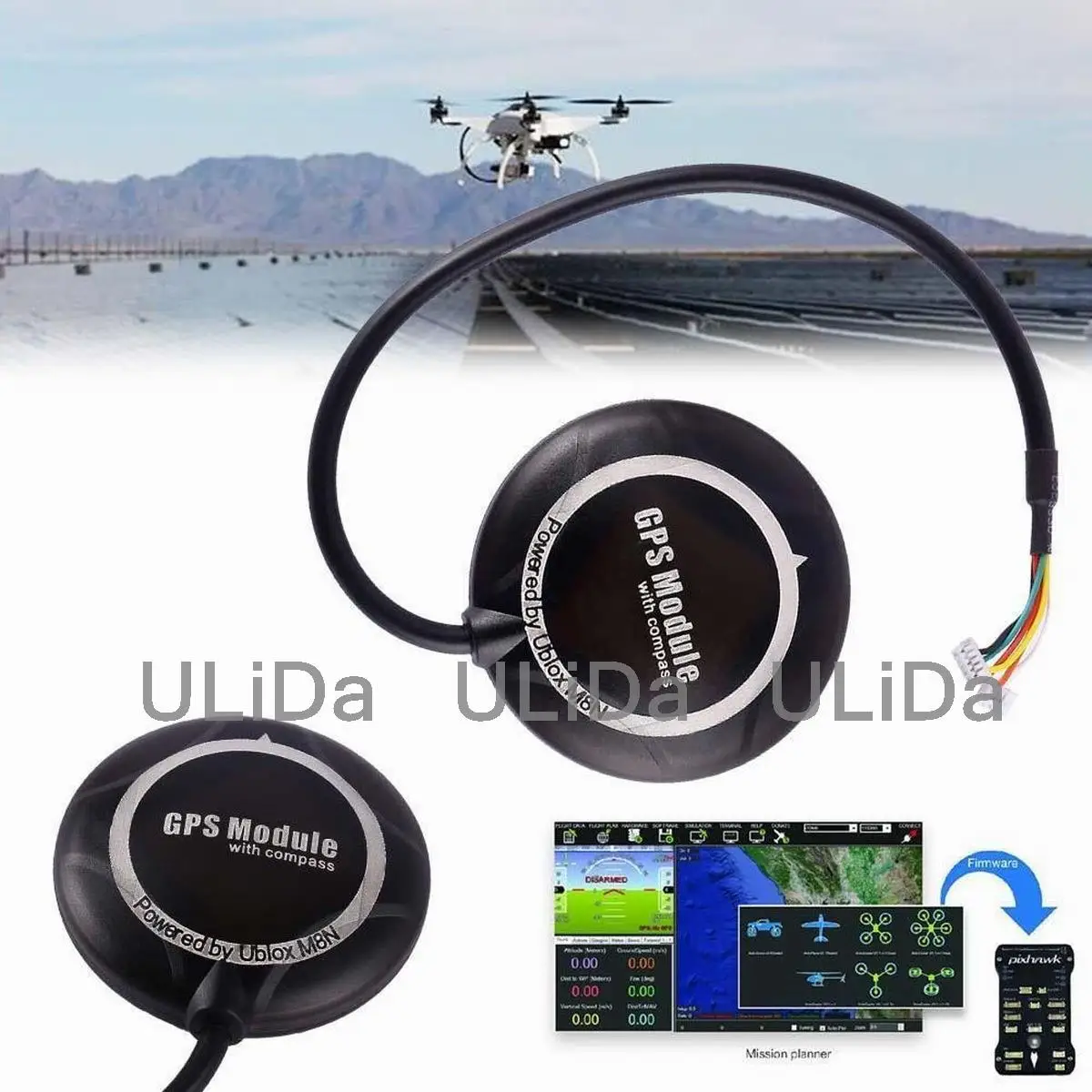 Ublox NEO M8N GPS Module with Shell Compass for APM PIX Flight ...