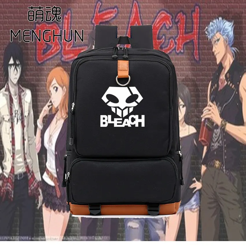good quality Bleach anime backpack Kurosaki Ichigo emblem logo printing ...