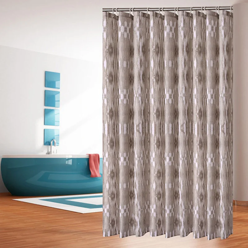 Gray Polyester Waterproof Shower Curtain Mildew Thicken Home Curtain ...