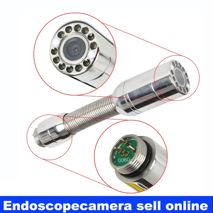 23mm Pipeline Inspection Drain Pipe Sewer Snake Video Camera Head Wall ...