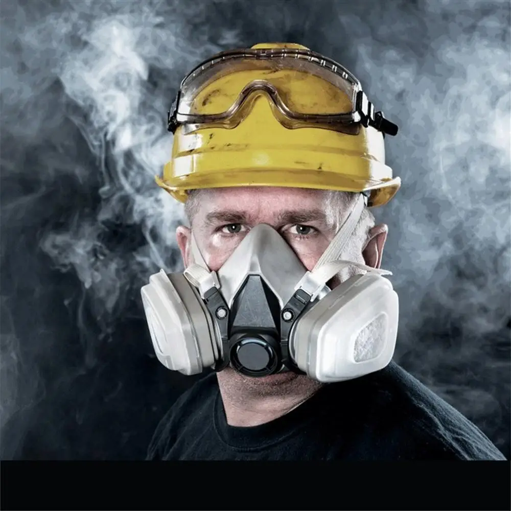 Adjustable Strap Chemical Black Gas Mask Emergency Survival Safety ...