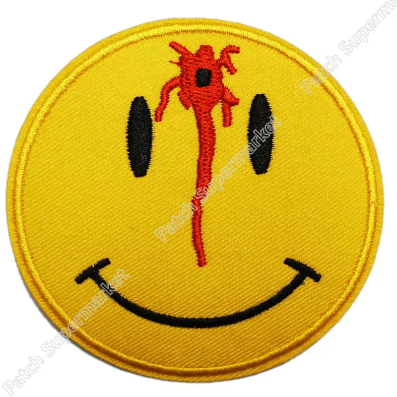 Aliexpress.com : Buy 3" SHOT SMILEY FACE PATCH Motorcycle MC JACKET ...