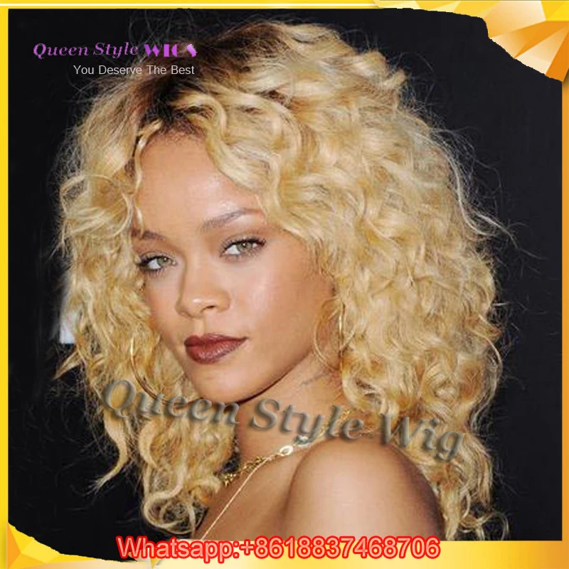 Rihanna Blonde Curly Hair