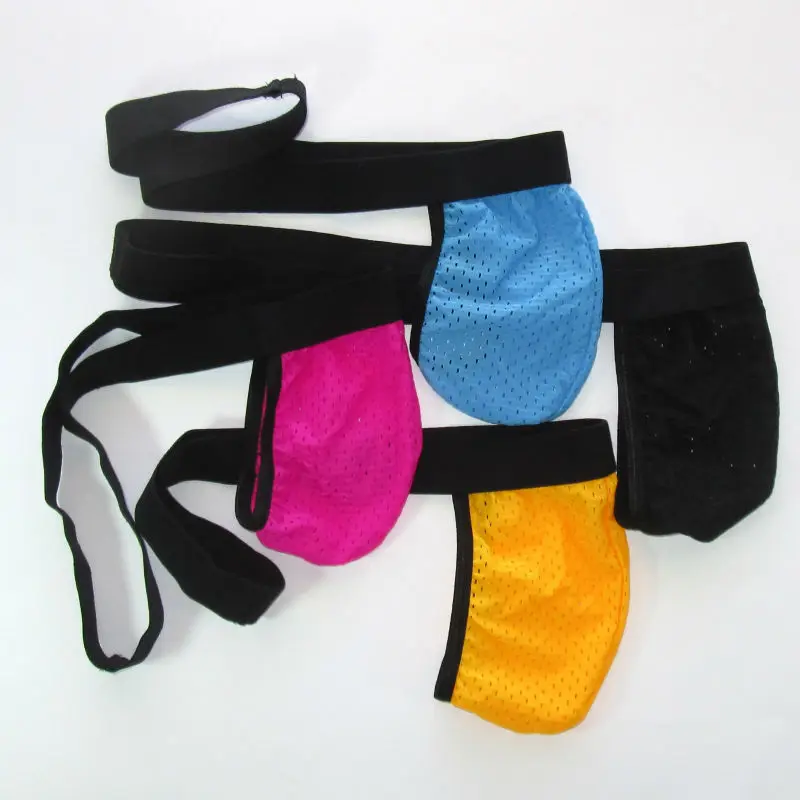 Mens String Pouch Thong G3005 Backless Pouch Eyelet tricot Sport Fabric