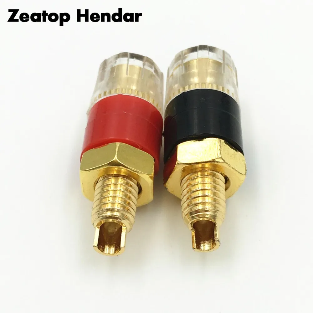 2pcs Brass Binding Post Banana Plug Socket For Speaker Amplifier ...