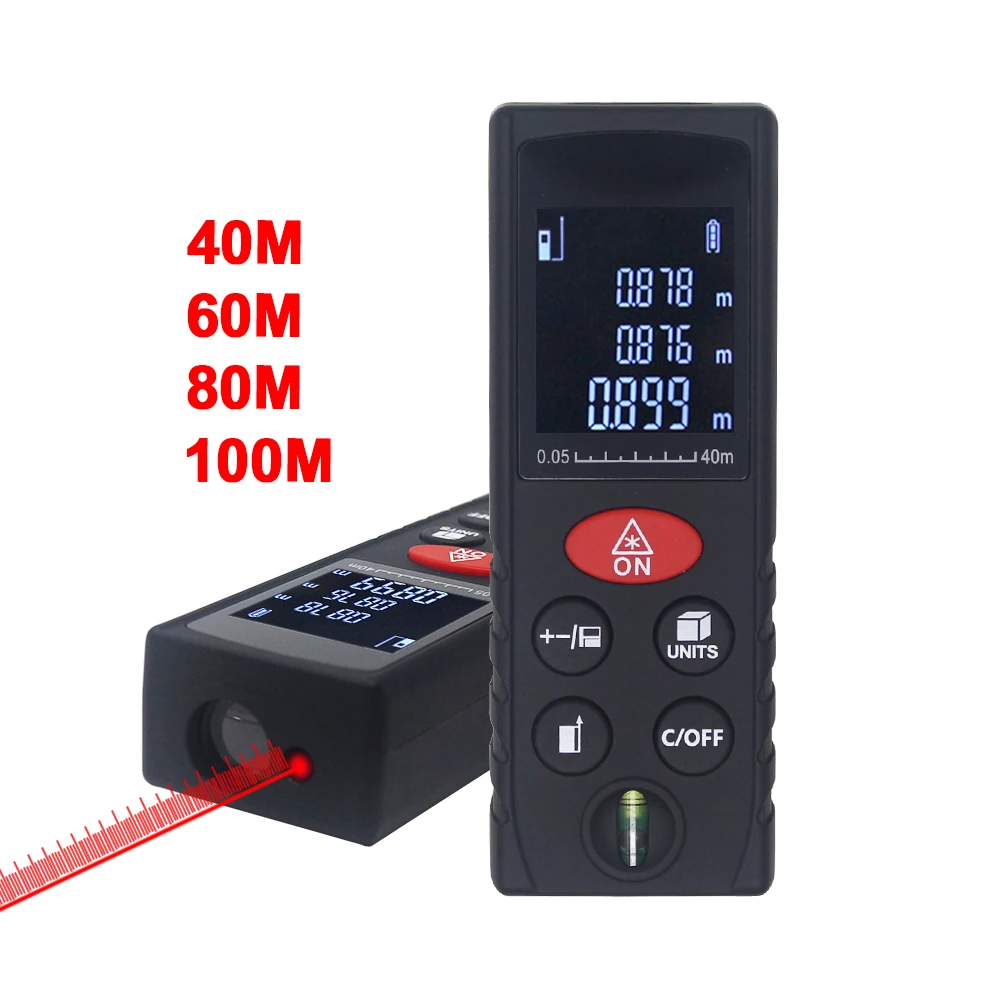 Digital Laser Distance Meter Rangefinder Handheld 40m 60m 80m 100m ...