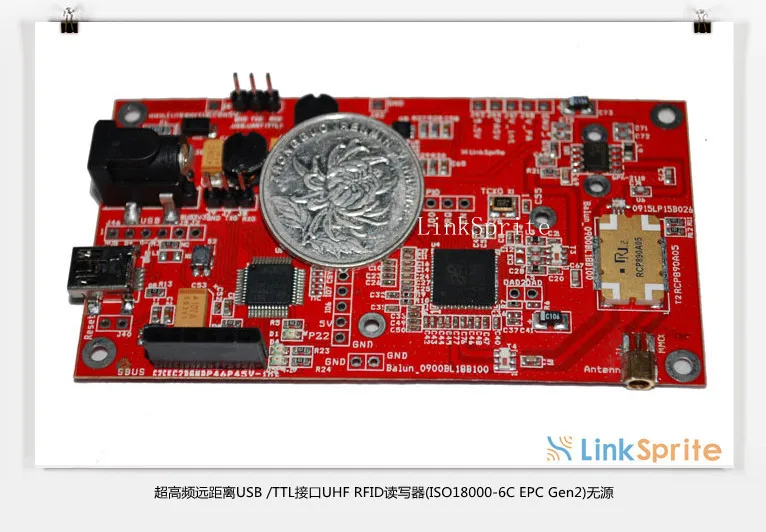 UHF long range UHF RFID reader USB interface (ISO18000 6C EPC Gen2 ...
