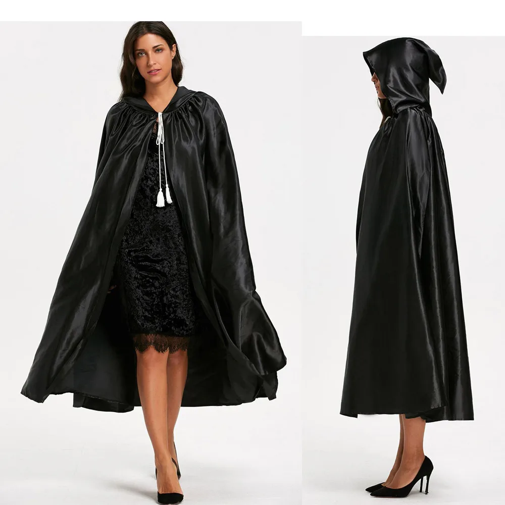 Halloween Adult Cloak for unisex Hooded Unisex Cape Cloak Devil Wicca ...