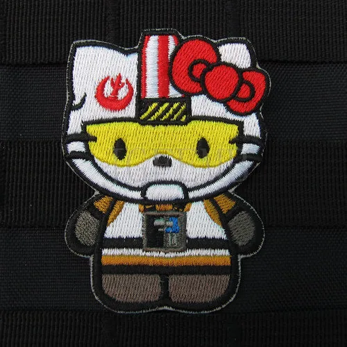 Hello Kitty Rebel Pilot Kitty Military Tactics Morale Embroidery patch ...