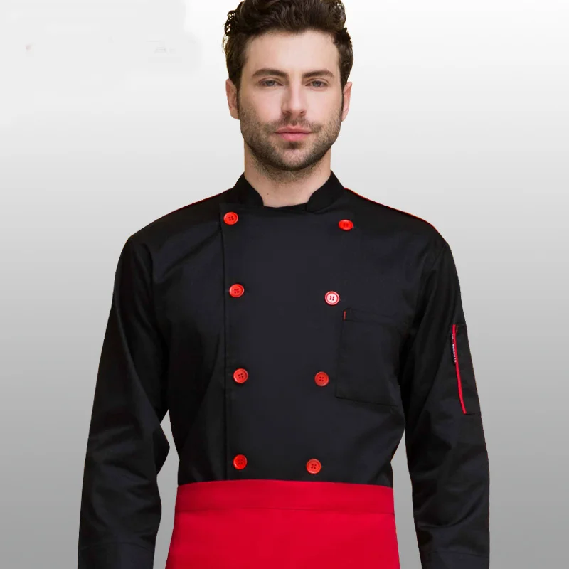 Uniformes de Chef de manga larga de otoño e invierno hotel chef ...