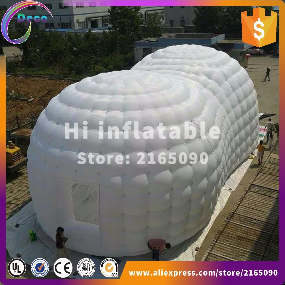 20m Long Creative Giant Inflatable Dome Cube Air Tent Inflatable Igloo ...