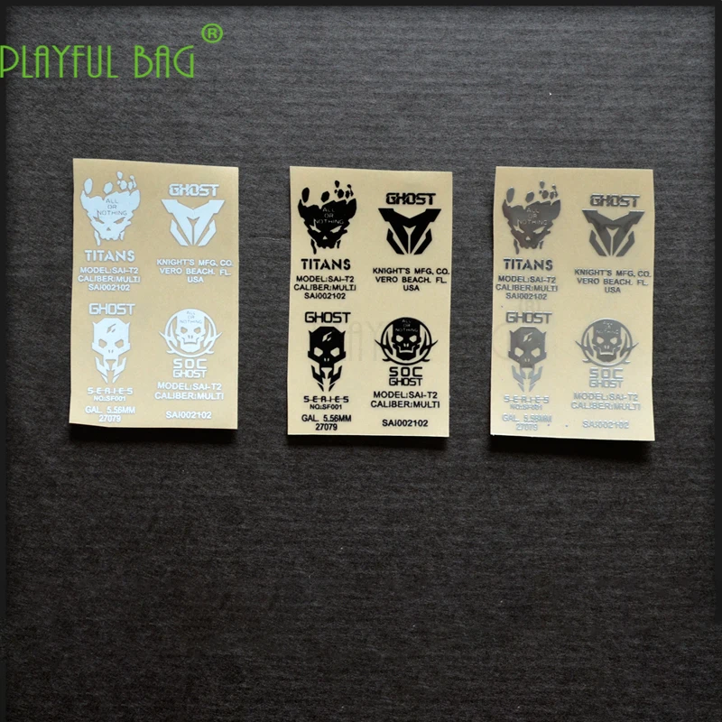 Outdoor CS Ghost Metal waterproof DIY sticker mk18 continuous electric ...