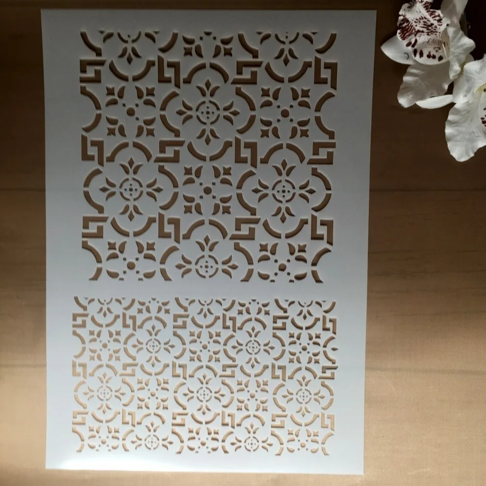 Grid Texture A4 DIY Craft Layering Stencils Wall Painting Scrapbooking ...