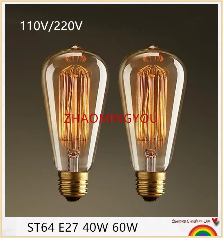 ZHAO edison bulb E27 40W 60W 110V 220v ampoule vintage bulb edison lamp ...