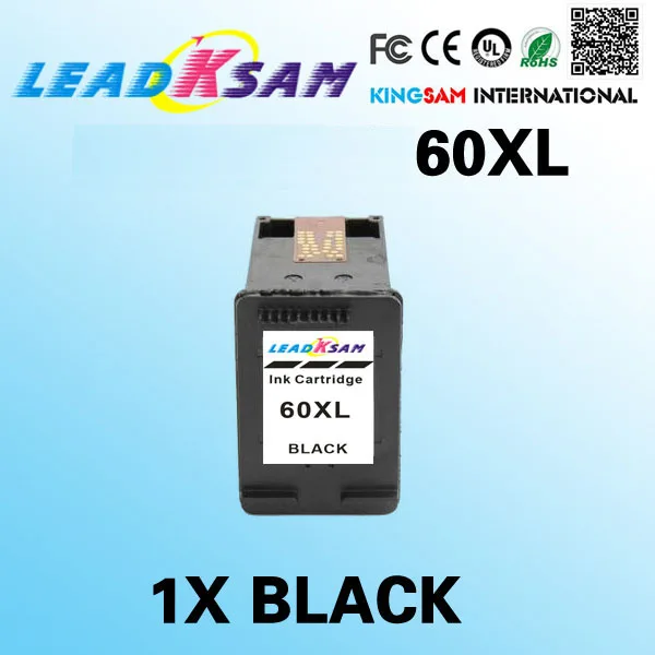 1x Black Ink Cartridge Compatible For Hp60 60xl C4635 C4640 C4650 C4680 ...