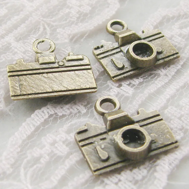 Ancient bronze camera mini Necklace hand chain DIY handmade retro ...