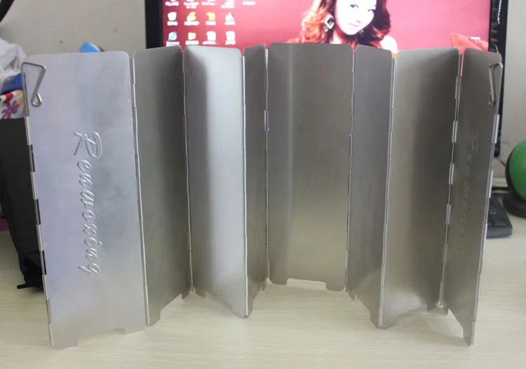 Portable Outdoor Cooking BBQ accessories stainless steel wind screen ...