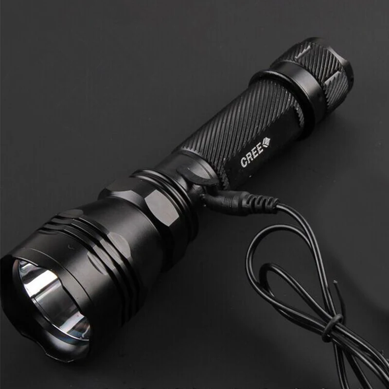 Direct charging led flashlight car Charging light 18650 or 3*AAA ...