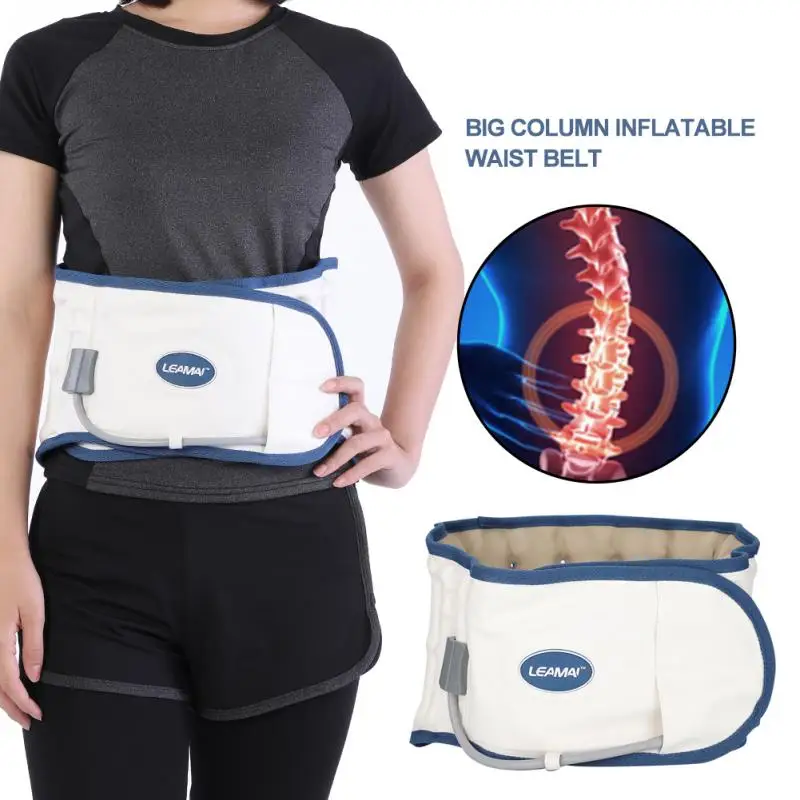 Inflatable Lumbar Brace Waist Belt Posture Corrector Relief Lumbar Disc ...