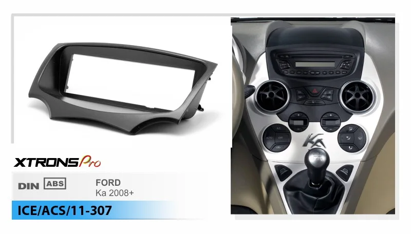 XTRONS Car Radio Fascia for FORD Ka 2008+ Stereo Dash Kit Fitting ...