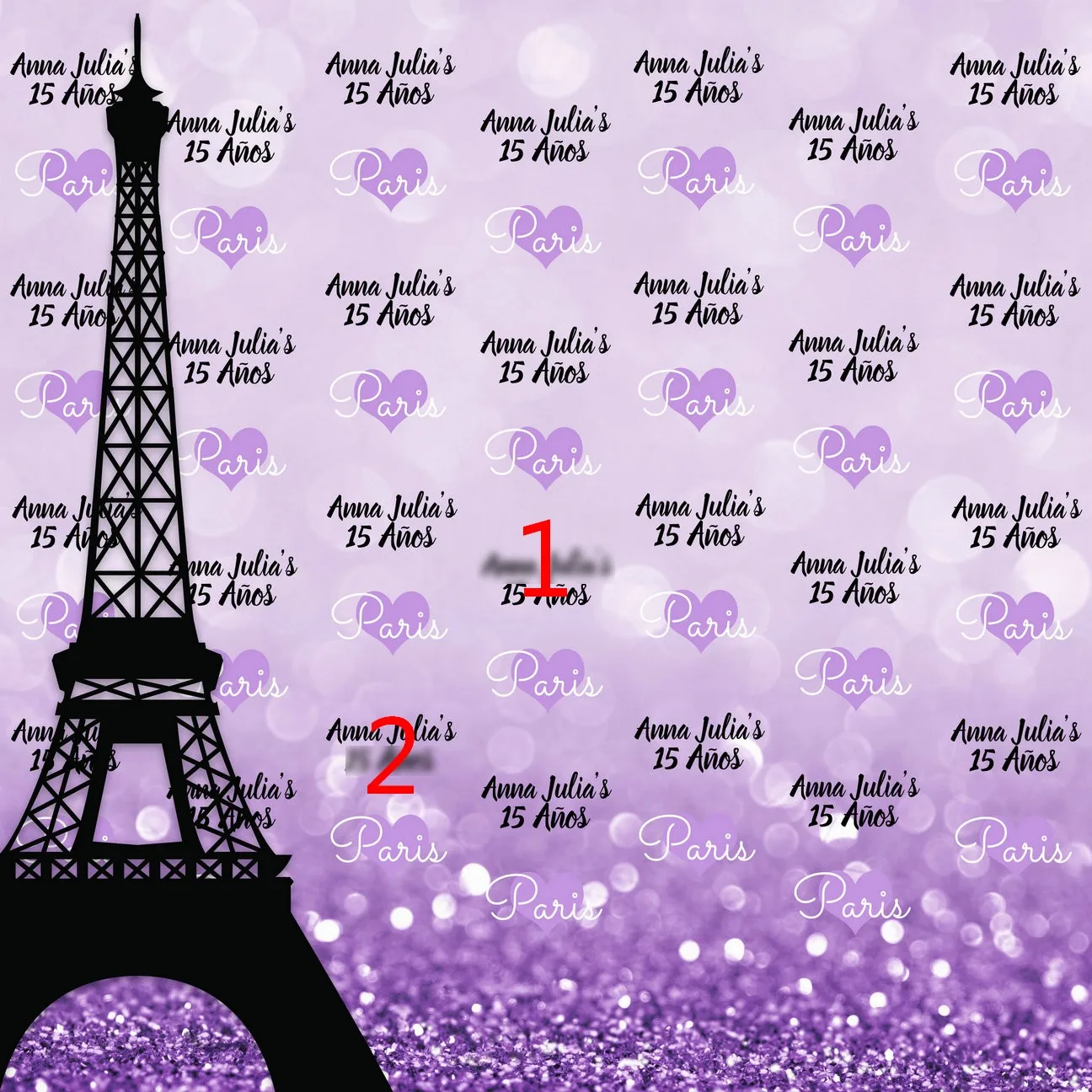 Paris Wallpaper Purple