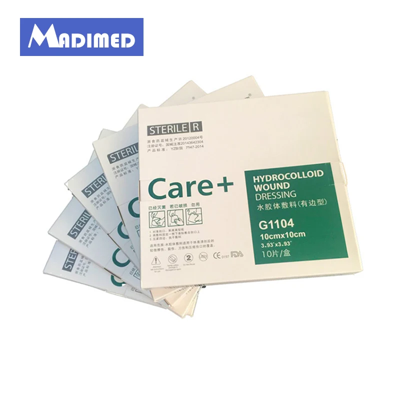 10pcs/box sticking transparent ultra thin hydrocolloid wound dressing ...