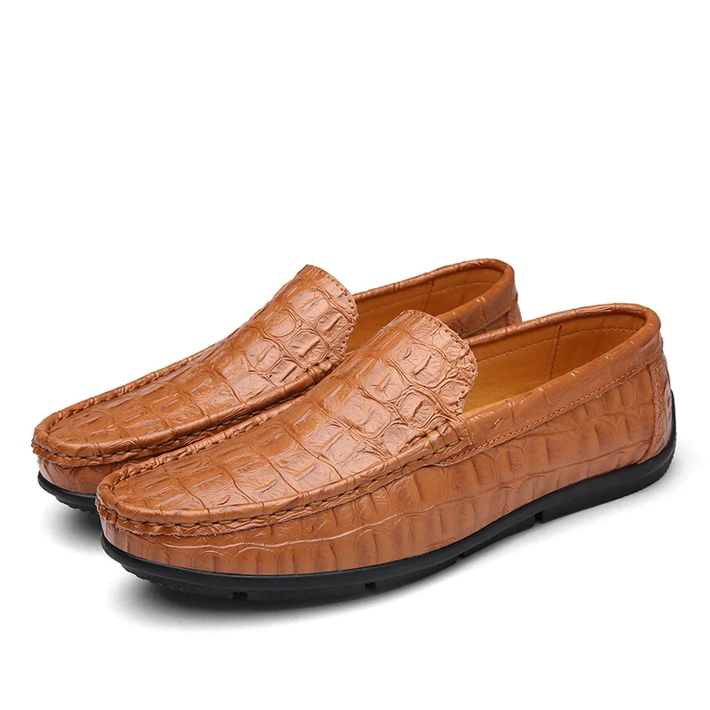 Aliexpress.com : Buy Genuine Leather Crocodile Skin Men Loafers High ...