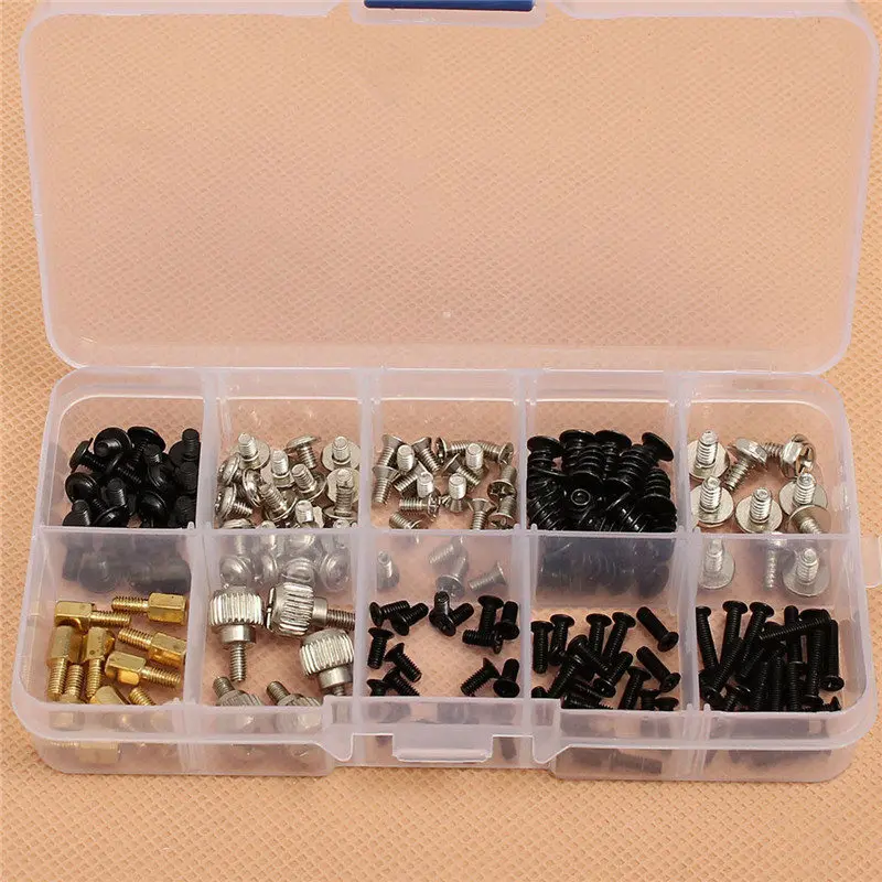 Mtgather 165pcs Set Computer Screws Kit For Motherboard Pc Case Cd Rom
