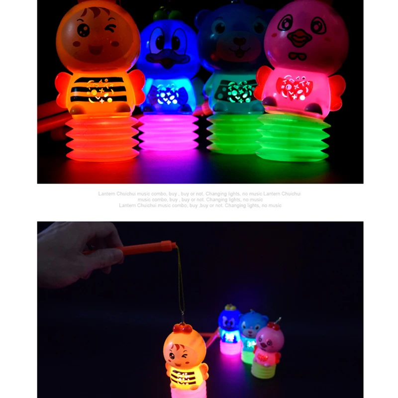 colorful cartoon portable lantern/luminous toy sound light baby toys ...