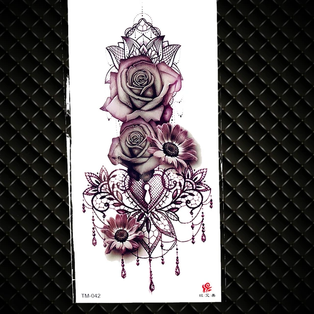 Lace Rose Tattoo Shoulder