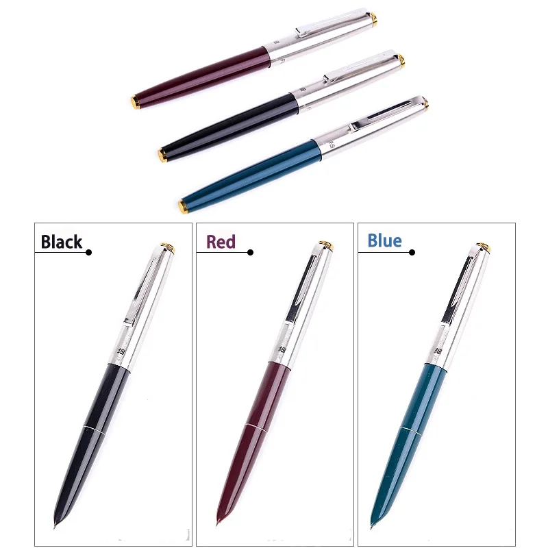 Hero-329-Silver-and-Golden-Steel-Fountain-Pen-with-0-38mm-Iridium-Nib ...