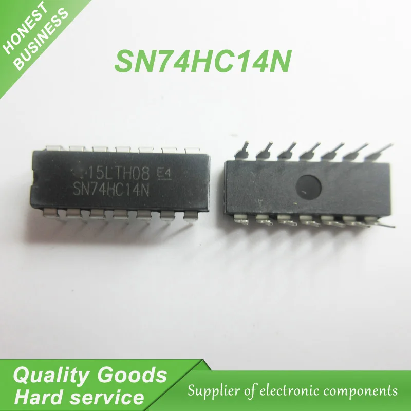 10pcs SN74HC14N 74HC14 SN74HC14 DIP 14 Inverters Hex Schmitt Trigger ...