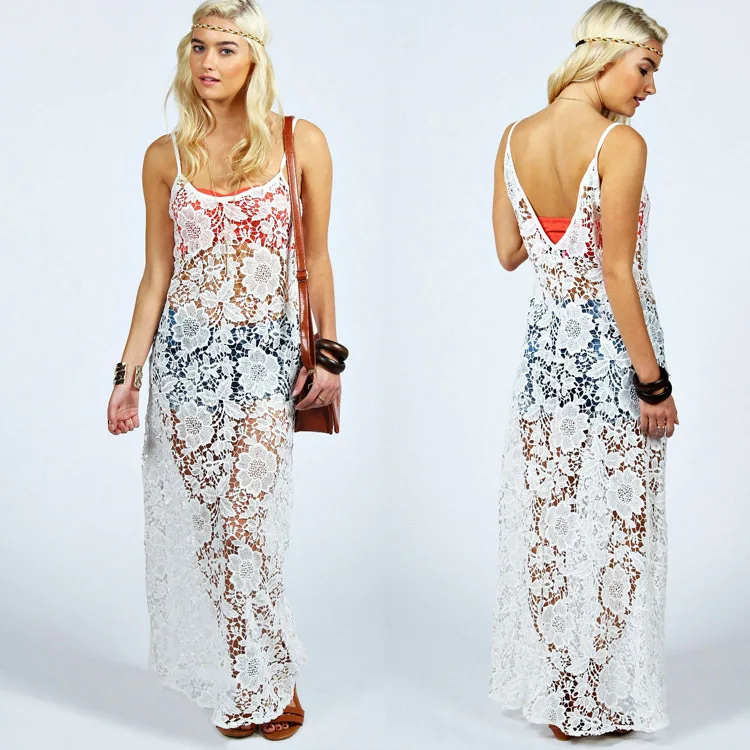 Plus Size Bathing Suit Cover Ups Long Beach Cover Up Lace Swimsuit