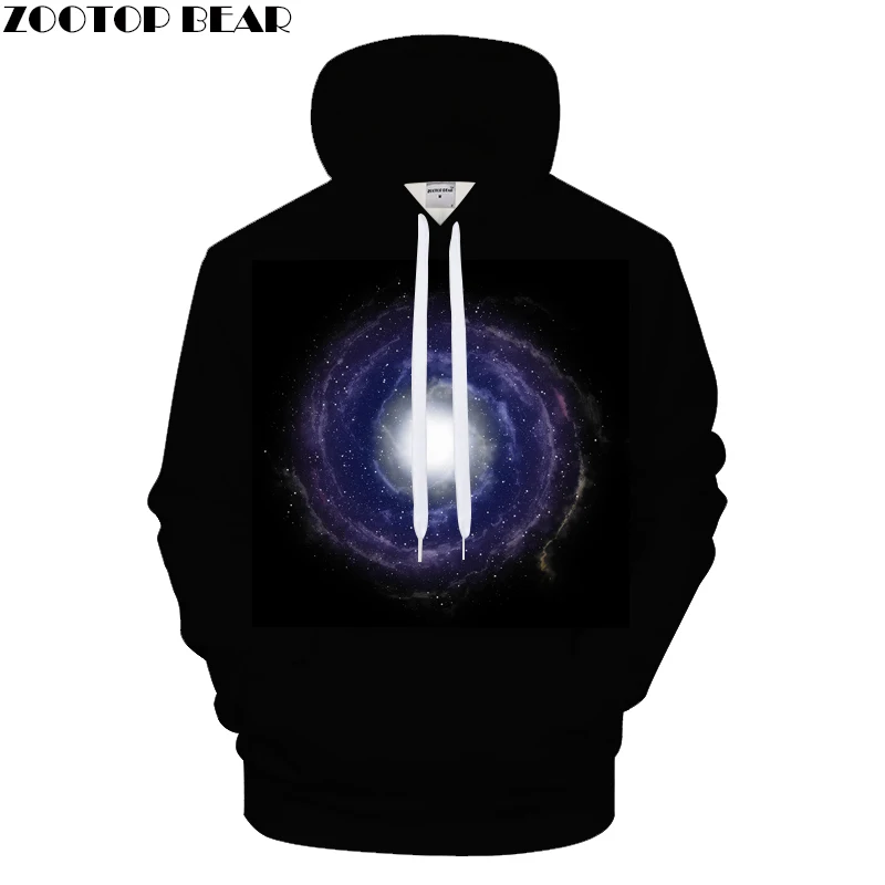 Galaxy Nebula Space 3D Print Unisex Hoodie Mens Black Hoodies 2018 ...