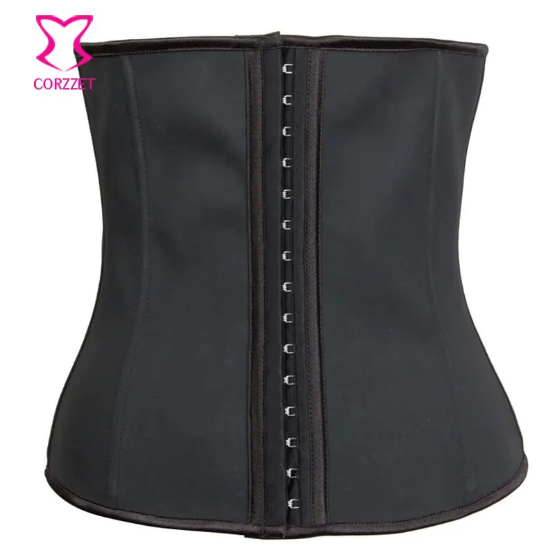 Latex Waist Cincher Steel Boned Underbust Corset Plus Size Latex Waist