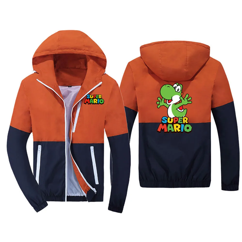 Super Mario Bros Luigi Koopa Yoshi 2019 locomotive bomber Windbreaker ...