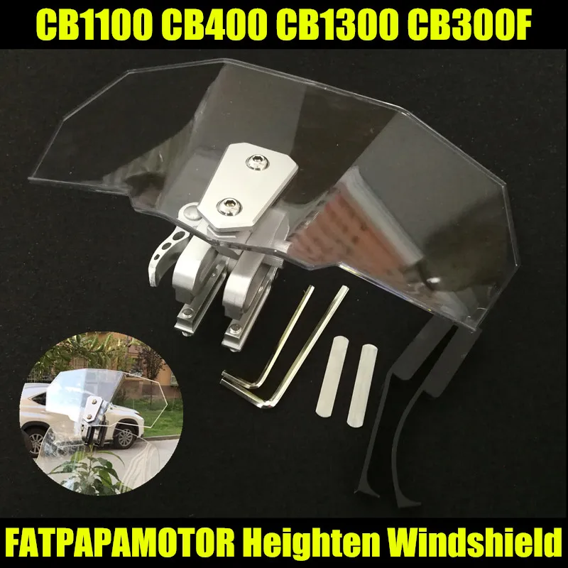 Motorcycle windshield increased FOR HONDA CB1100 CB400 CB1300 CB300F ...