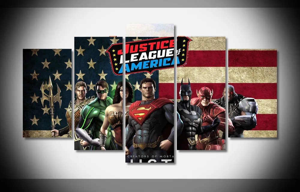 P1274 Justice League Poster Framed Gallery wrap art print home wall ...
