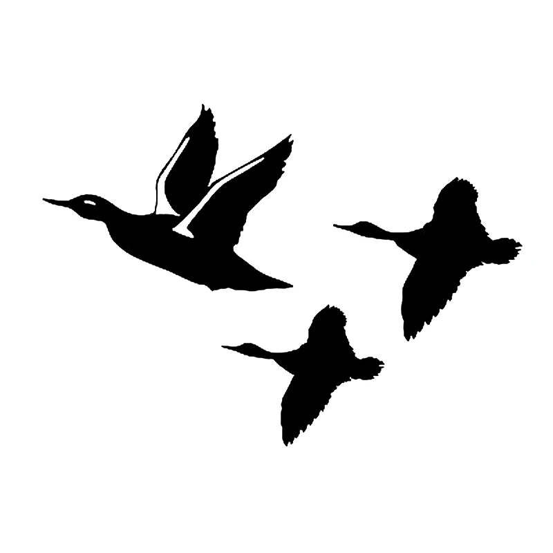 15*11cm Ducks Flying Car Sticker Decals Creative Decorative Bird ...