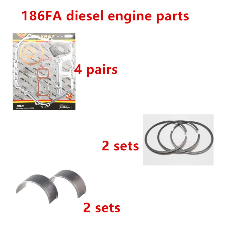 Diesel-engine-186FA-Piston-ring-full-gasket-connecting-rod-bearing-suit ...