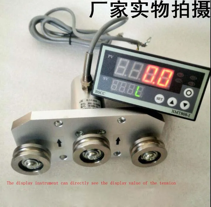 Three Pulley Tension Sensor Measuring Wire Rope, Yarn With Display 10n ...